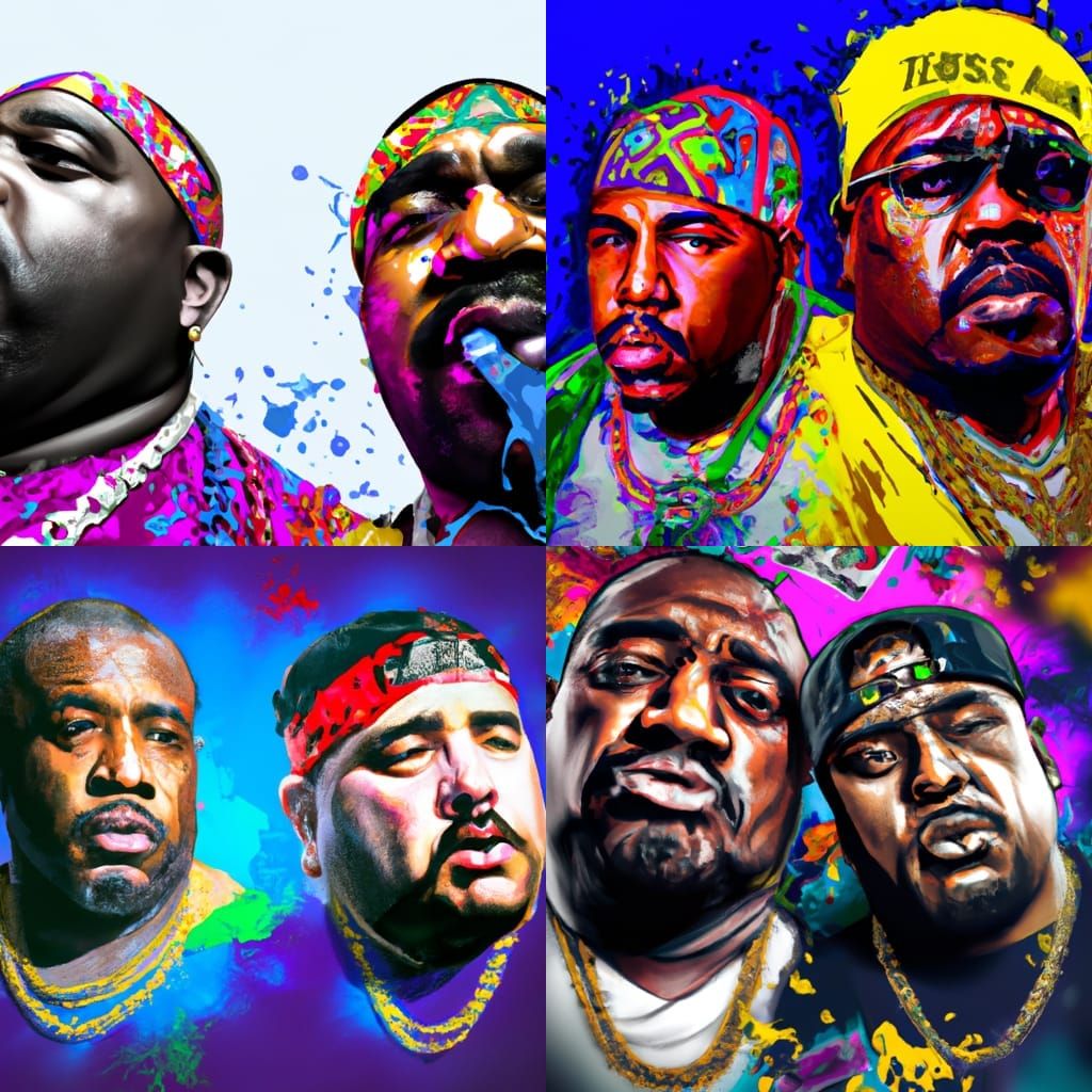 biggie and tupac chilling together - AI Generated Artwork - NightCafe ...