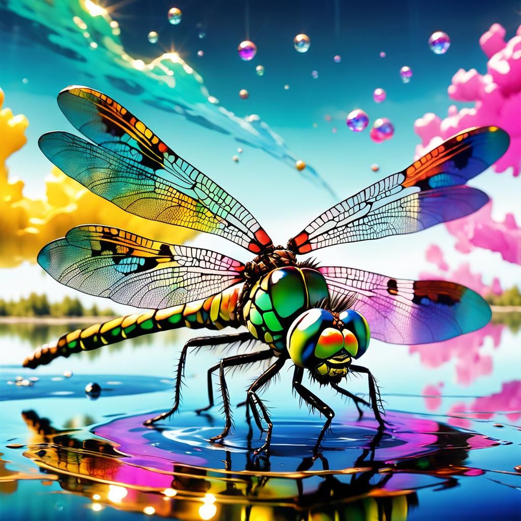 Mystic Dragonfly - AI Generated Artwork - NightCafe Creator