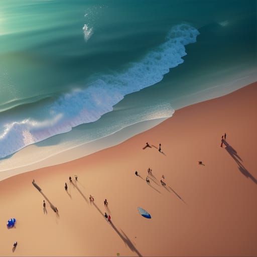 A day at the beach - AI Generated Artwork - NightCafe Creator