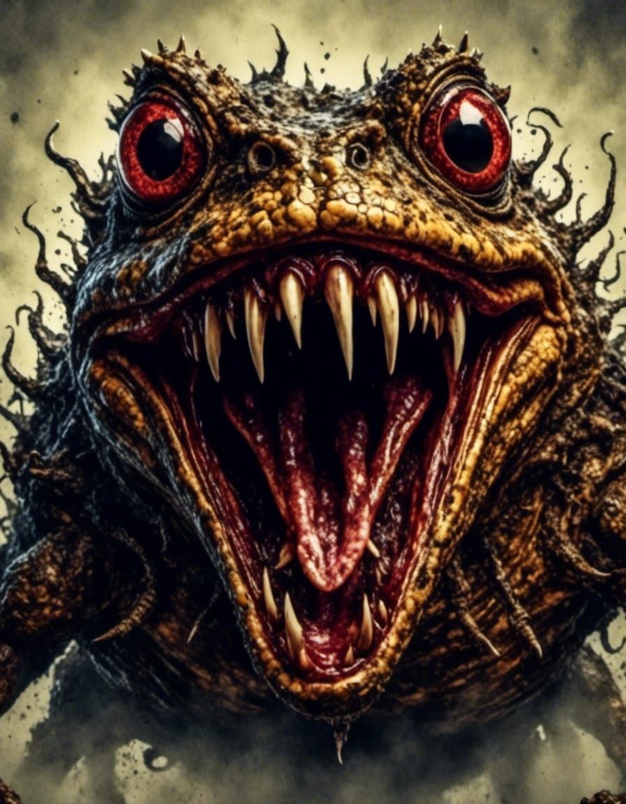 a wicked Toad screaming with teeth portrait - AI Generated Artwork ...