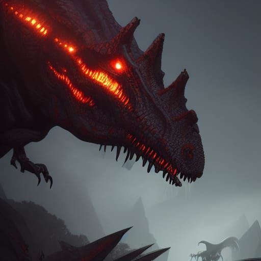 Legendary Dinosaur Demon. - AI Generated Artwork - NightCafe Creator