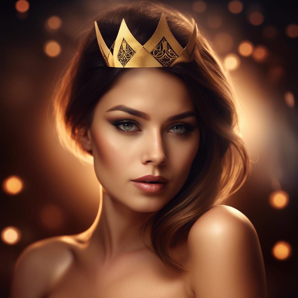 The Paper Crowned Queen. - AI Generated Artwork - NightCafe Creator