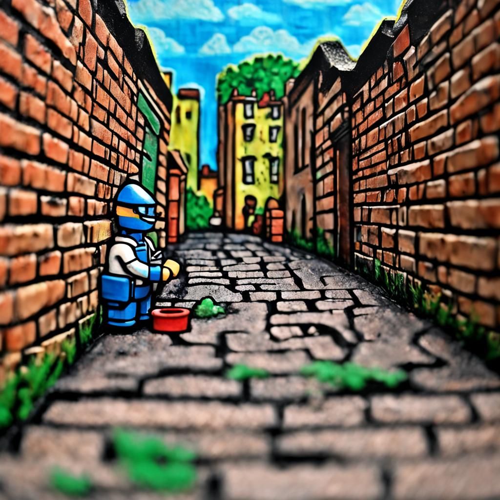 miniature graffiti riffing on single germ theory by miniature street ...