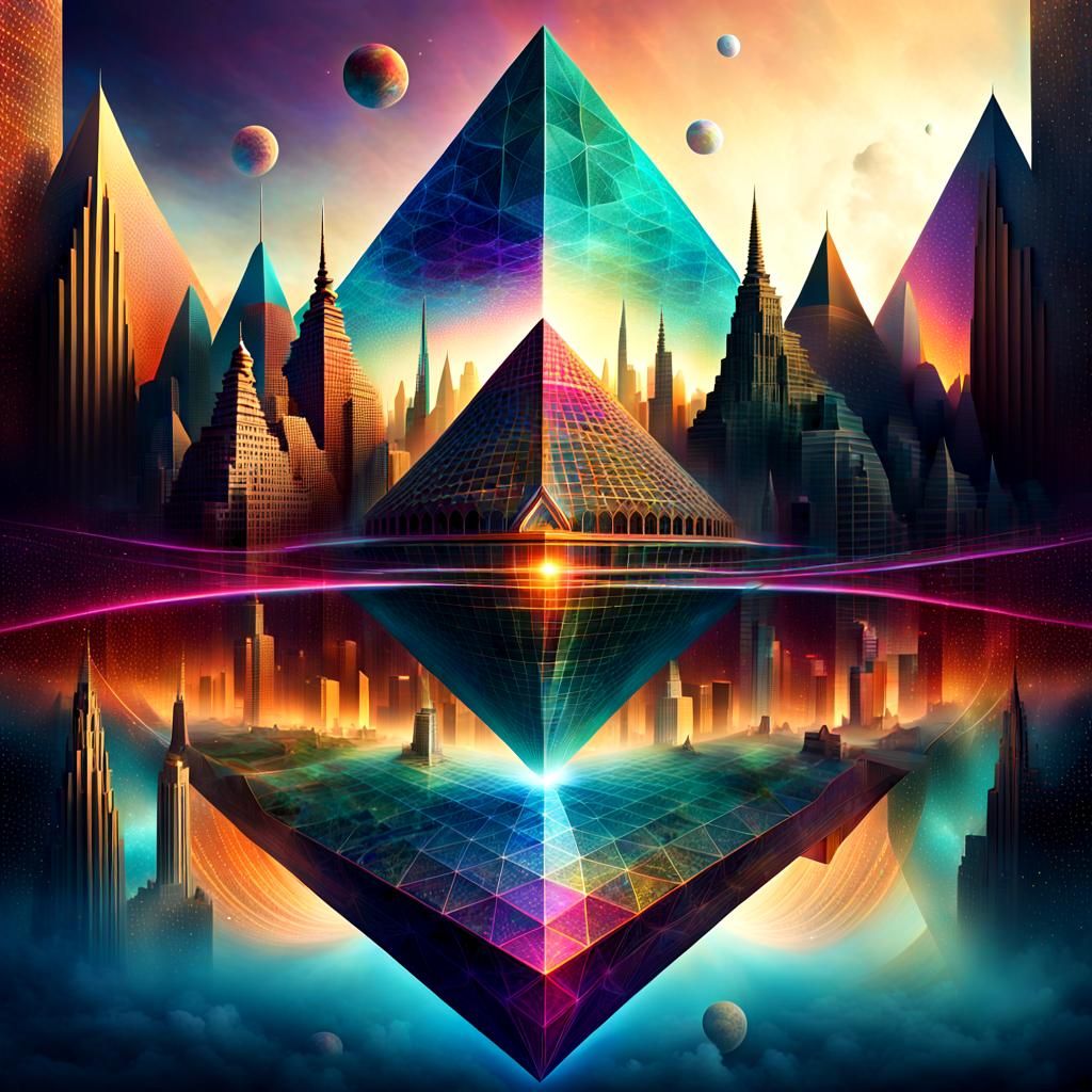 Multi-Dimensional City - AI Generated Artwork - NightCafe Creator