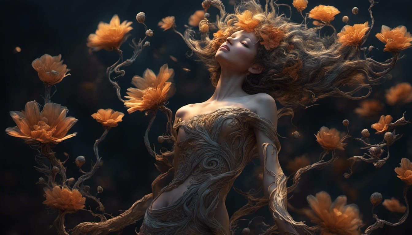 Dryad in bloom - AI Generated Artwork - NightCafe Creator