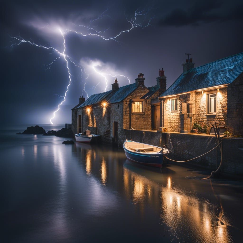 Midnight Storm 10 - AI Generated Artwork - NightCafe Creator