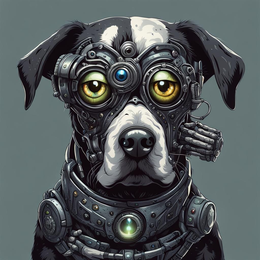 Dog Cyborg - AI Generated Artwork - NightCafe Creator