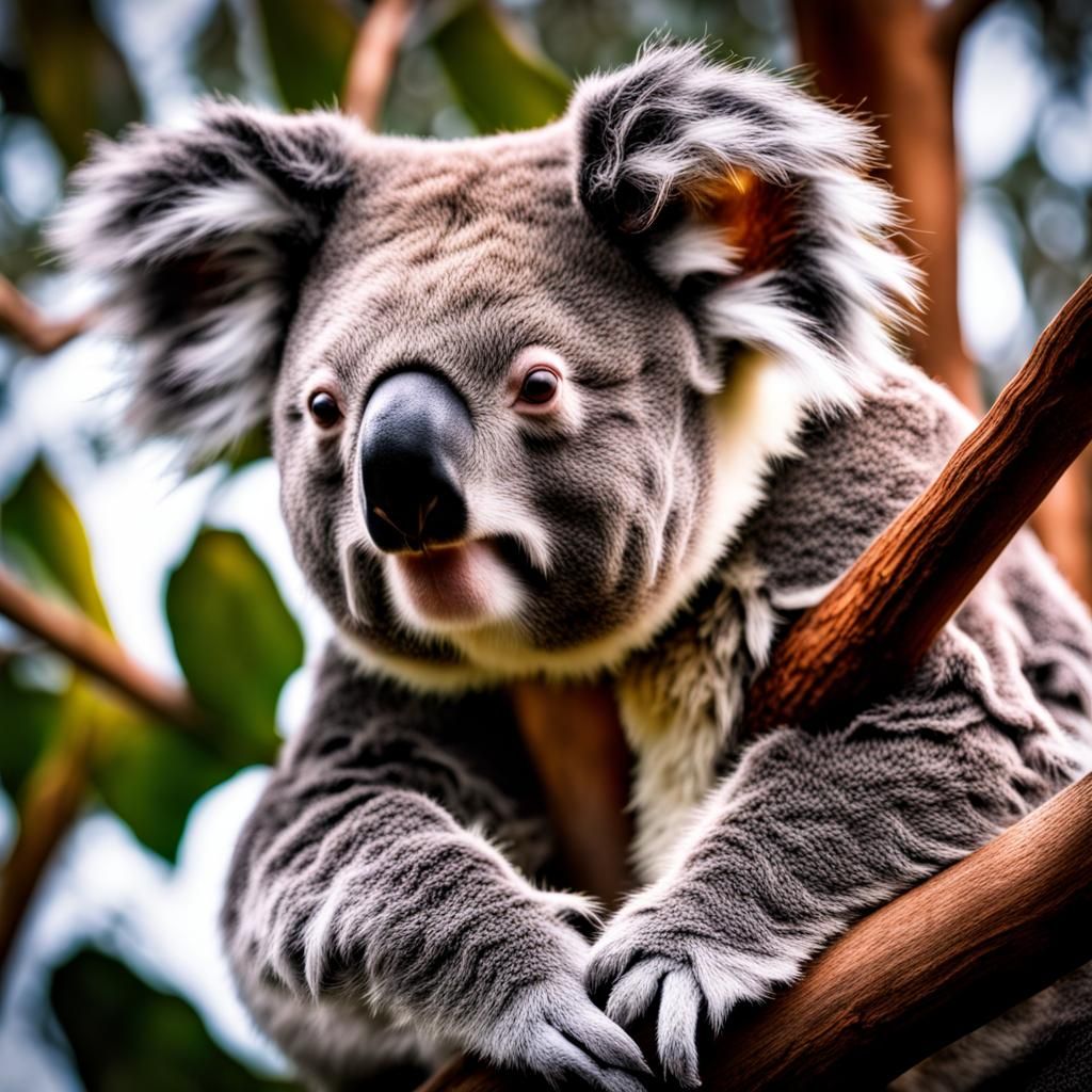 Koala intricate details, HDR, beautifully shot, hyperrealistic, sharp ...