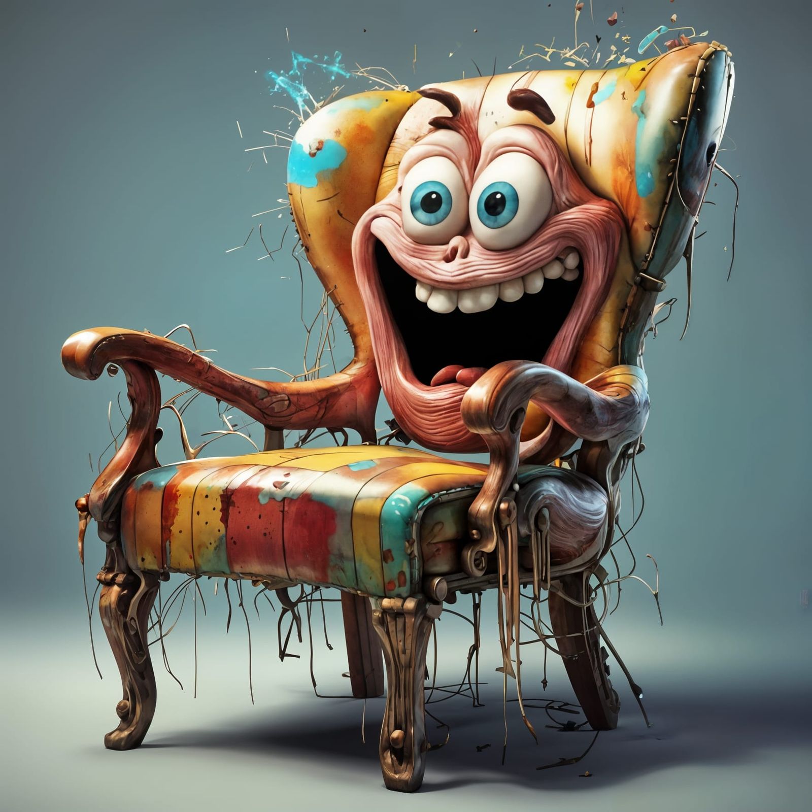 Happiness ~ #2 - Smiling Cartoon Chair in Closeup