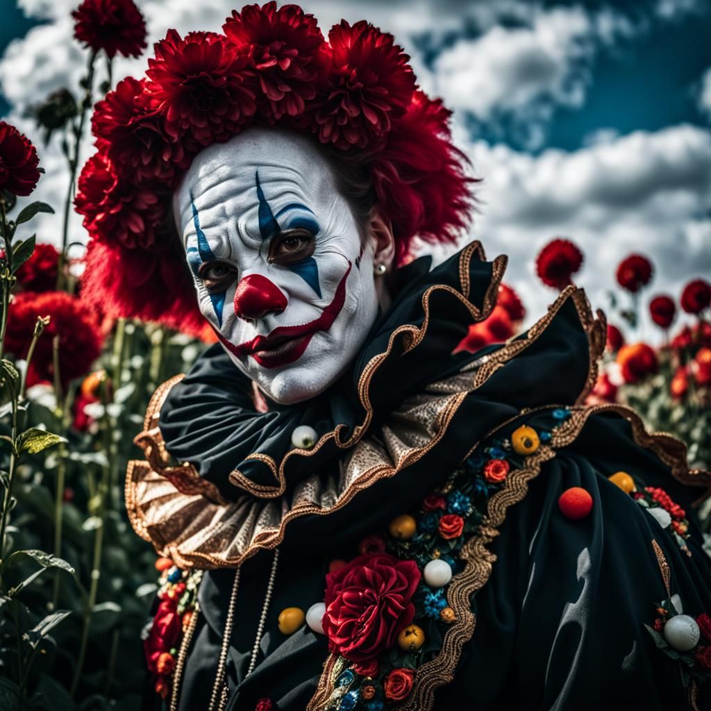 Flower Clown - AI Generated Artwork - NightCafe Creator