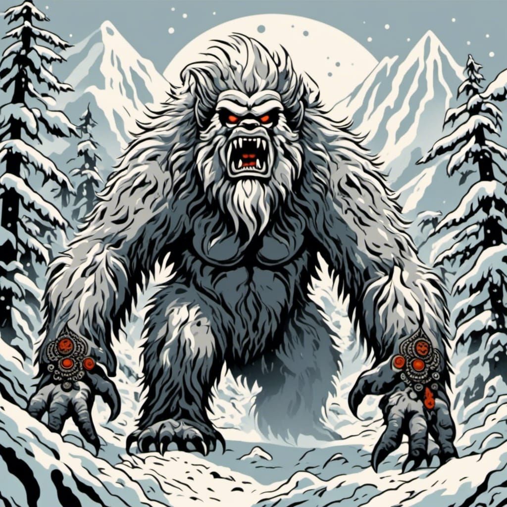 Mountain yeti - AI Generated Artwork - NightCafe Creator