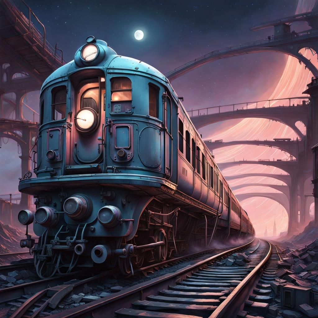 Just train - AI Generated Artwork - NightCafe Creator
