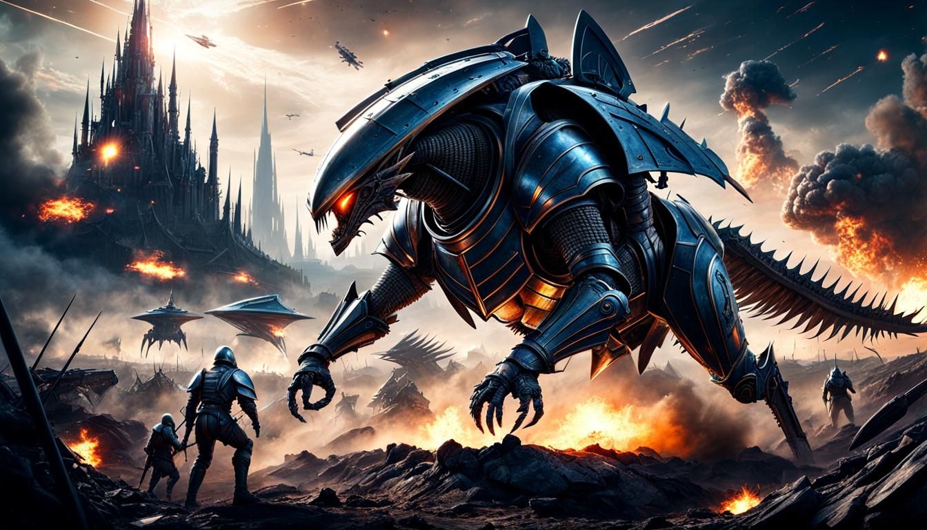 Medieval Knights in Alien Battlefield - AI Generated Artwork ...