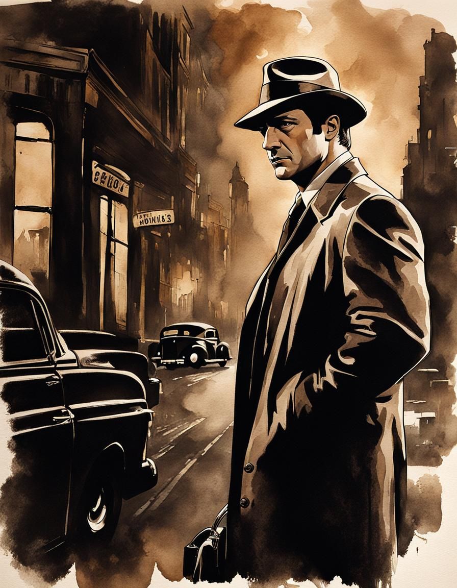 Nathan Fillion as a film noir detective - AI Generated Artwork ...