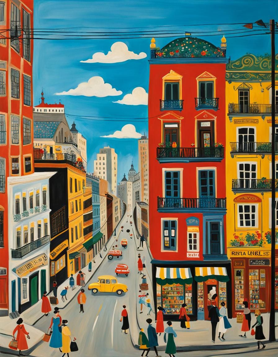 City Landsxape #76 Buenos Aires downtown - AI Generated Artwork - NightCafe Creator