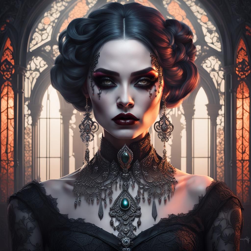 A Sophisticated Goth - AI Generated Artwork - NightCafe Creator