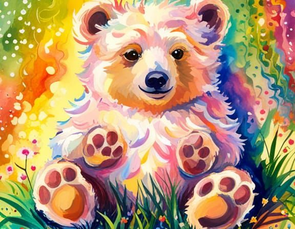 Fluffy bear - AI Generated Artwork - NightCafe Creator