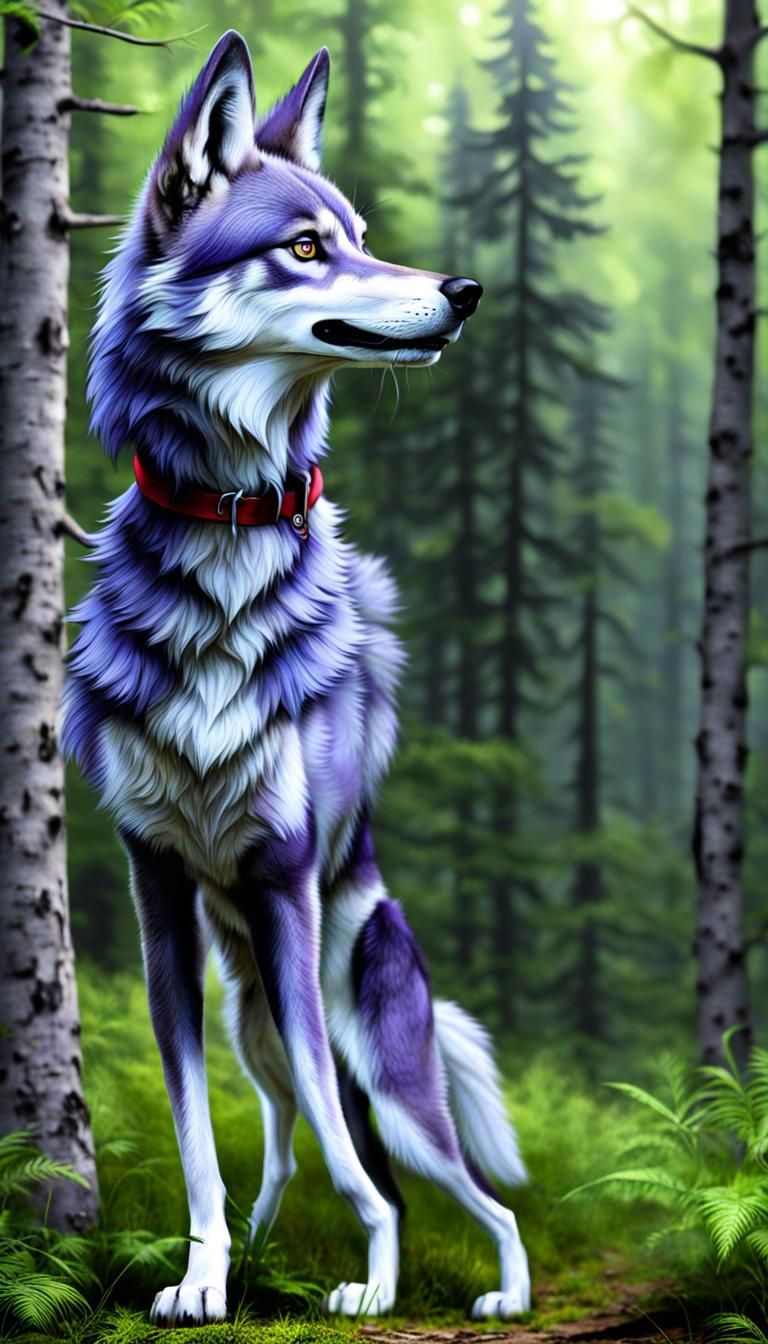 Violet the Wolf is a young female gray wolf with legs and was ...