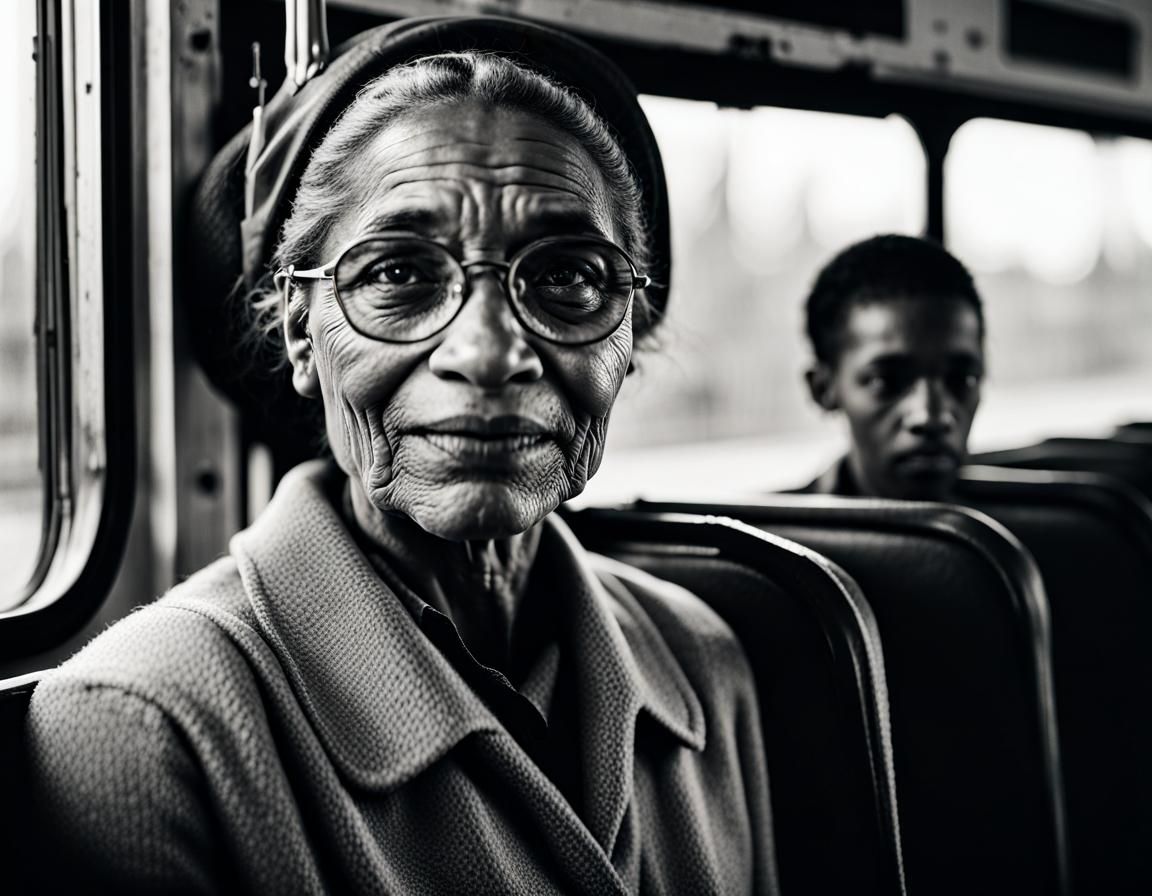 Rosa Parks on the bus ….. - AI Generated Artwork - NightCafe Creator