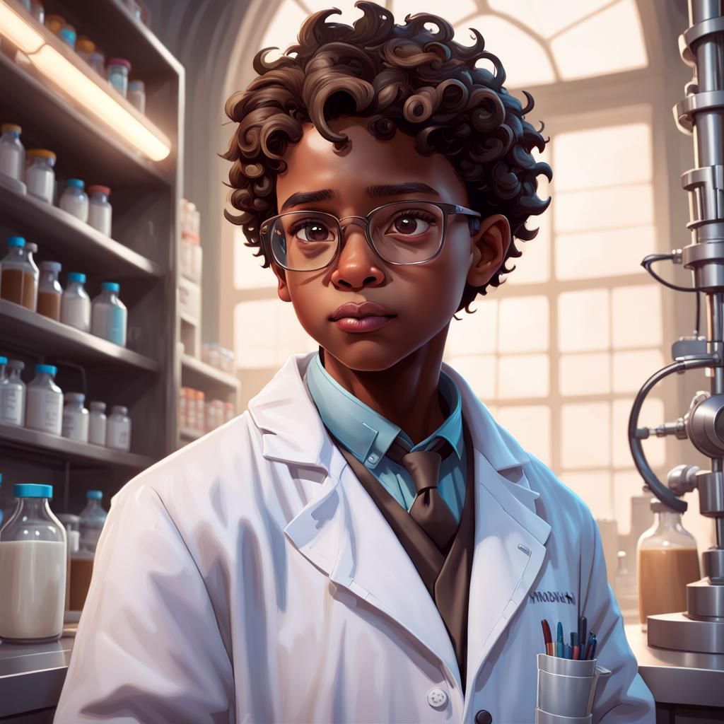 Kid Scientist now loading... - AI Generated Artwork - NightCafe Creator