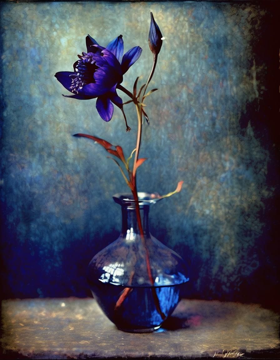 Indigo flower - AI Generated Artwork - NightCafe Creator