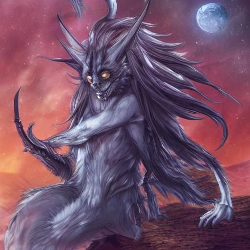 alien wolf in an alien world - AI Generated Artwork - NightCafe Creator