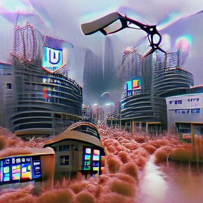A dystopian utopia - AI Generated Artwork - NightCafe Creator