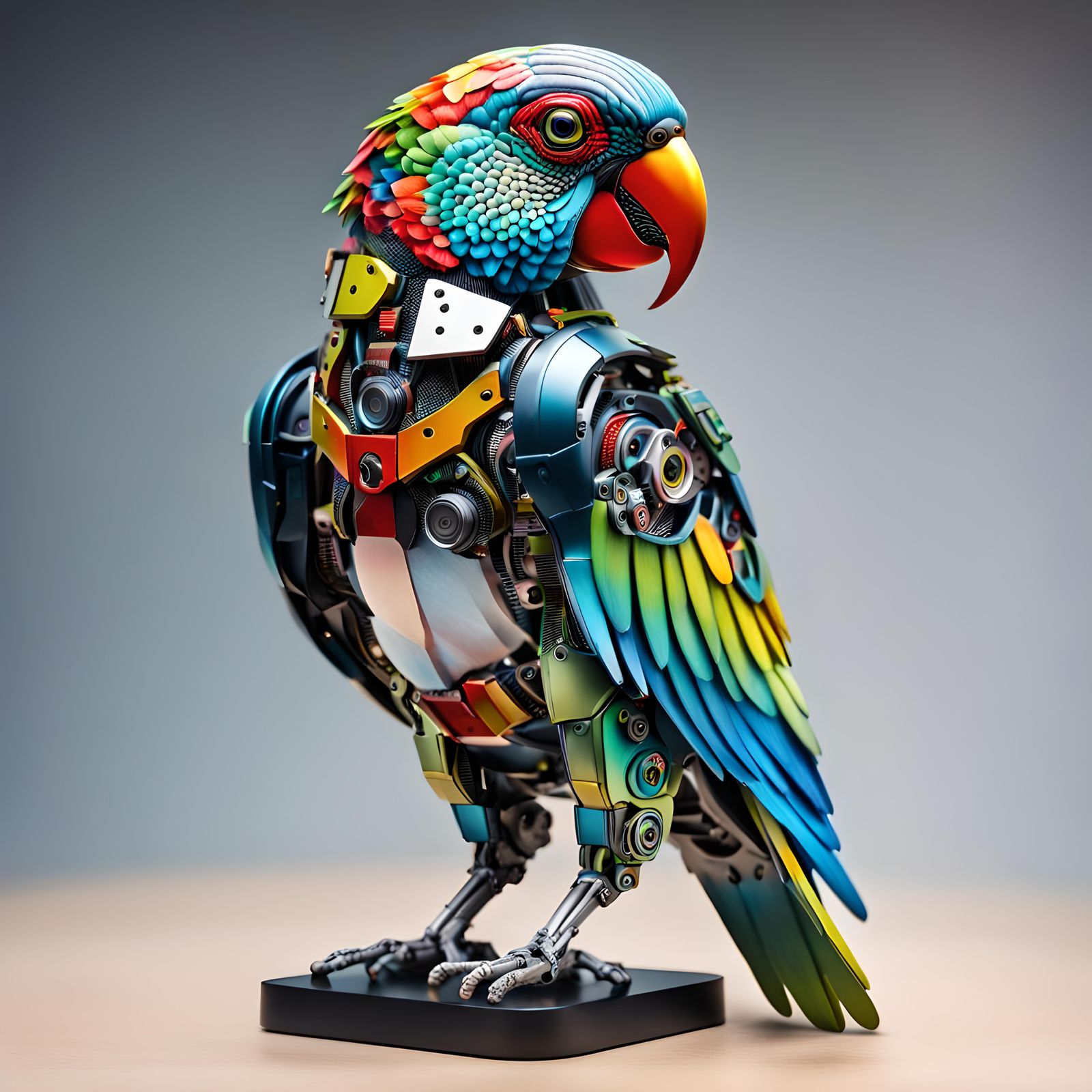 A Cyborg Pet Parrot - AI Generated Artwork - NightCafe Creator