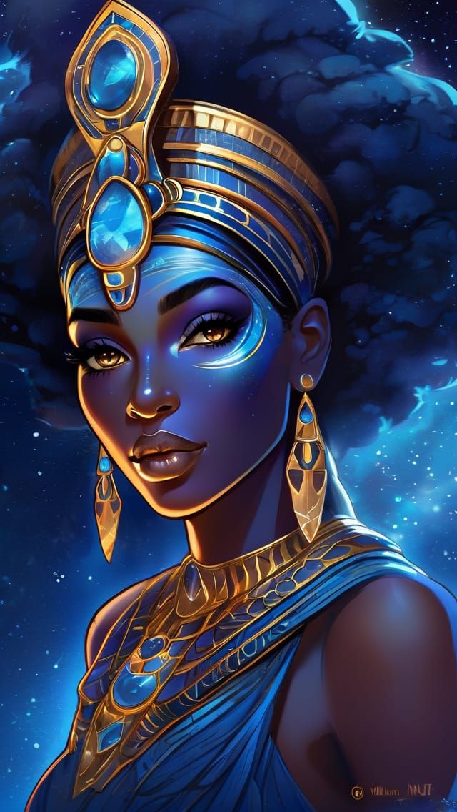 Nuit, Goddess of the Sky - AI Generated Artwork - NightCafe Creator