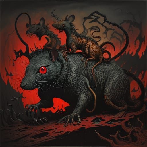 Undead Rat - Surreal Undead Rats in a Twisted, Dreamlike Wor...