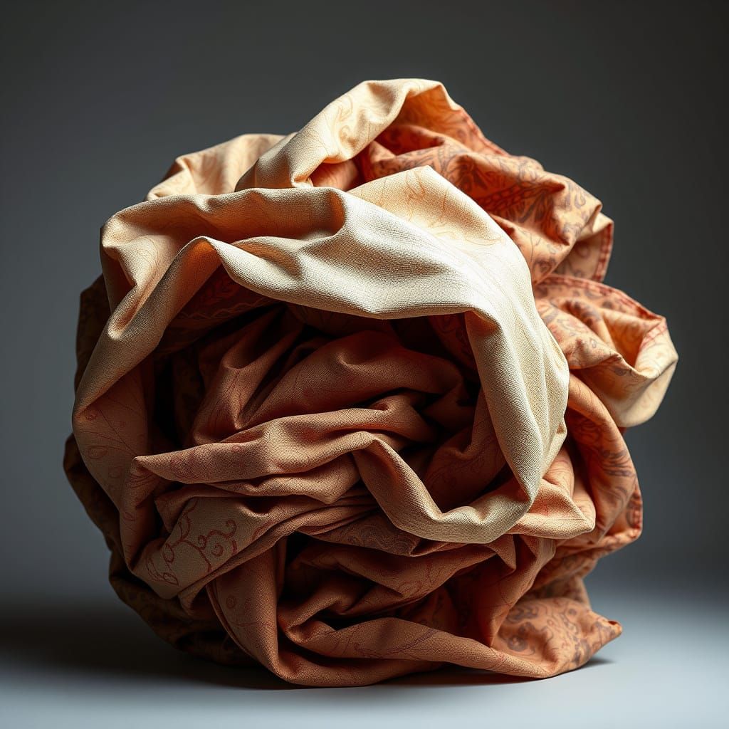 Sculpture made of wadded up fabric. Why? 🤔 #1