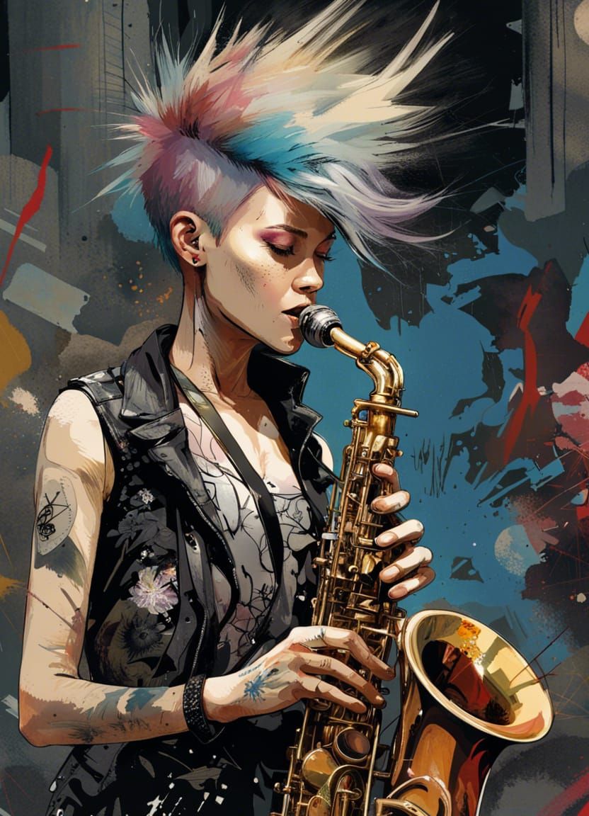 Sax. - AI Generated Artwork - NightCafe Creator