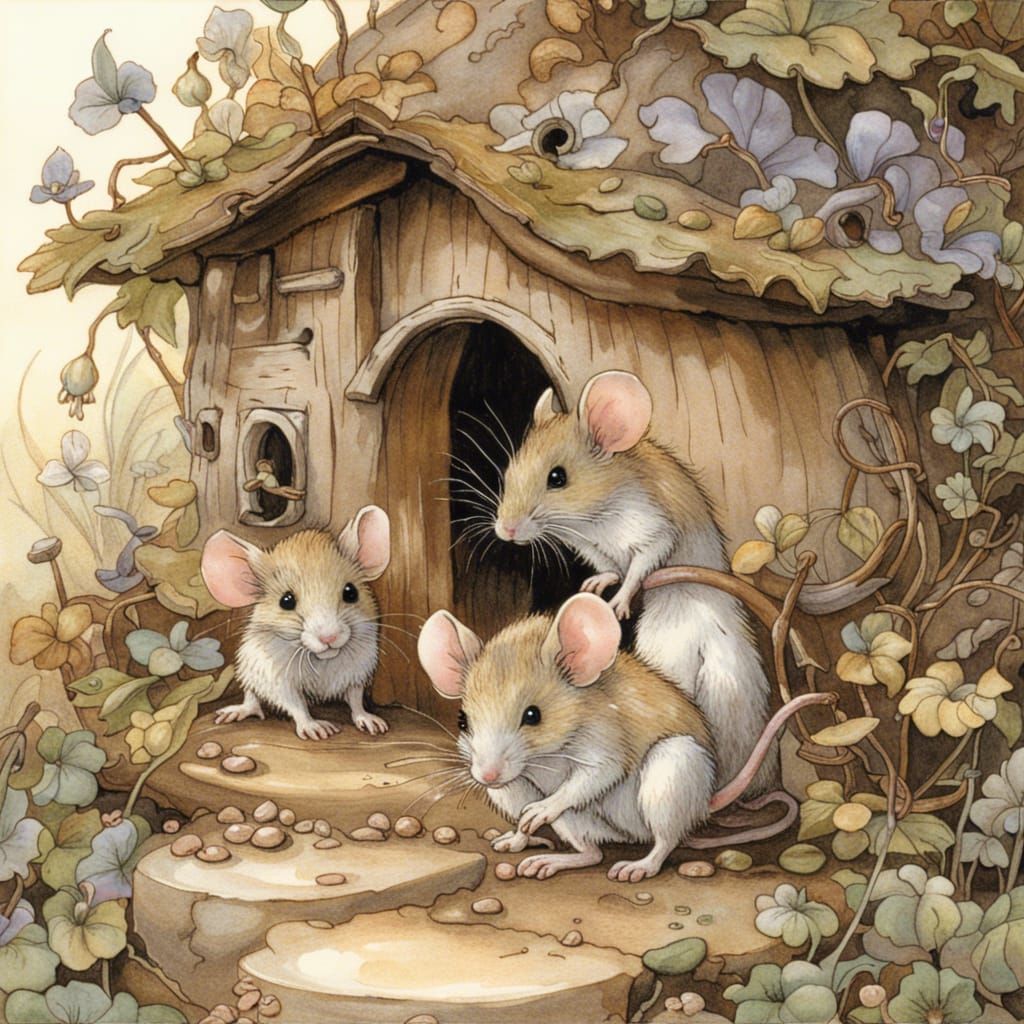 The mouse cottage - AI Generated Artwork - NightCafe Creator