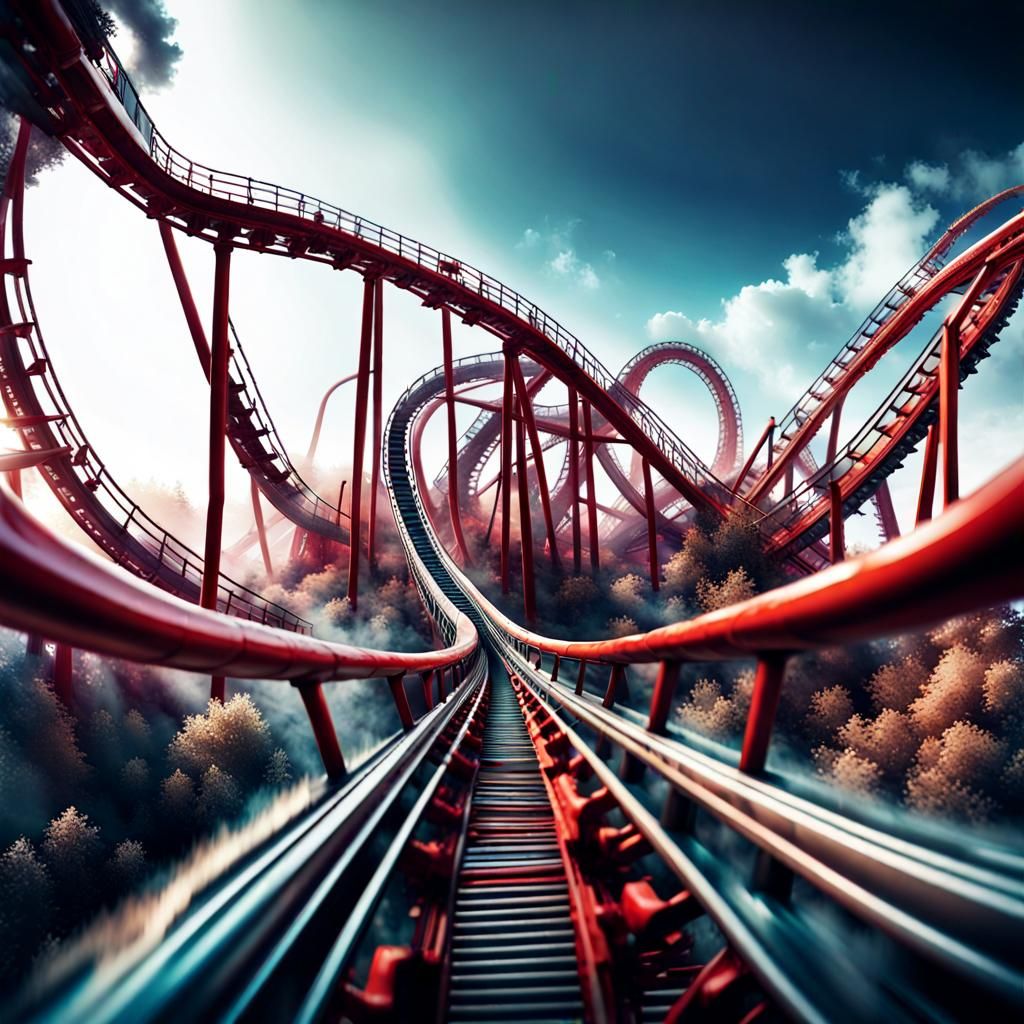 Pov Roller coaster - AI Generated Artwork - NightCafe Creator