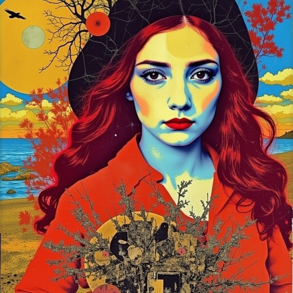 Ethereal Hippie Queen in Kaleidoscopic Kingdom of ... - AI Art