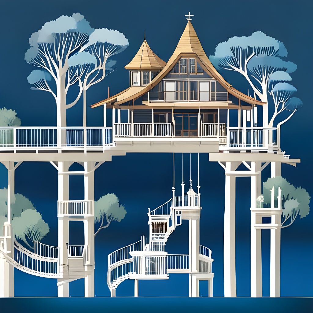 Treehouse - AI Generated Artwork - NightCafe Creator