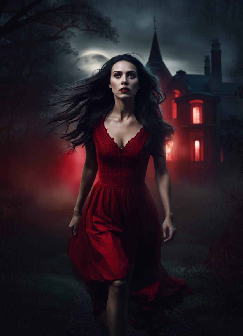 Modern Gothic romance cover: Series:Ladies running from houses in the ...