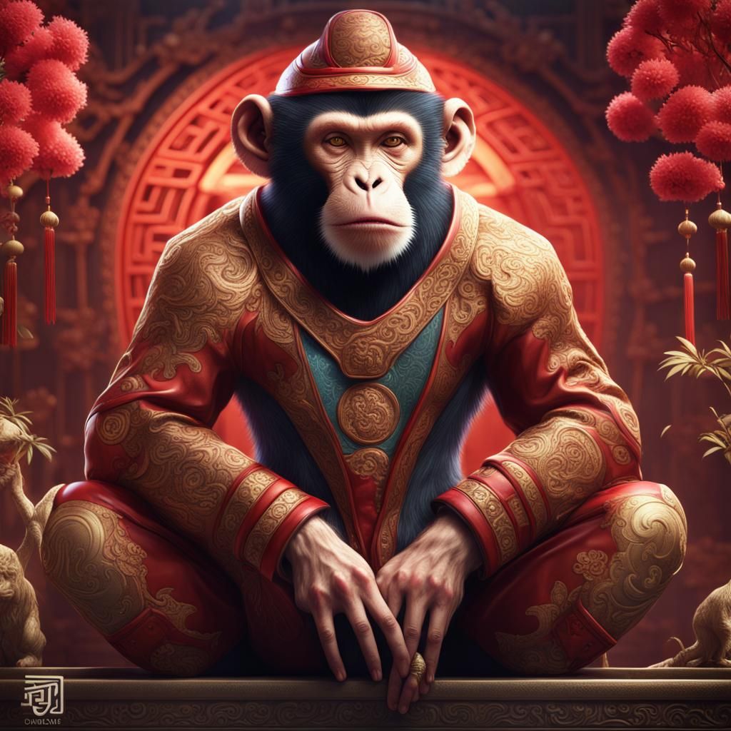 Zodiac Sign of the Monkey - AI Generated Artwork - NightCafe Creator