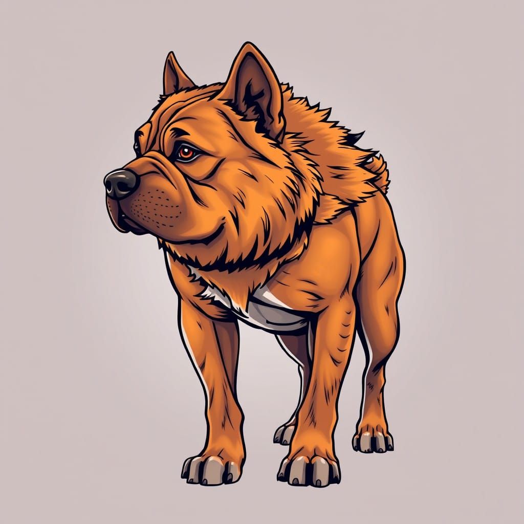 dog - Energetic Canine in Vibrant Comic Book Style