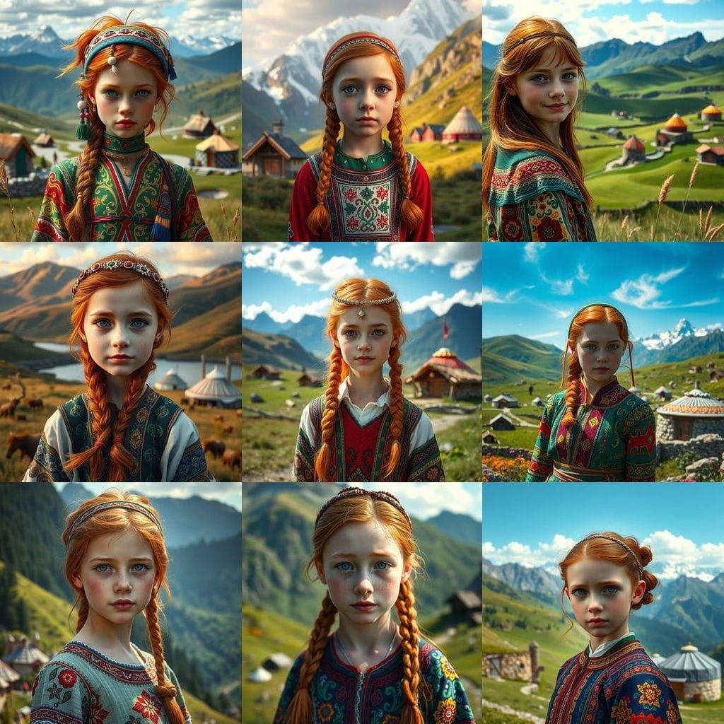 Hyper-Realistic Girl in Cultural Harmony - AI Art