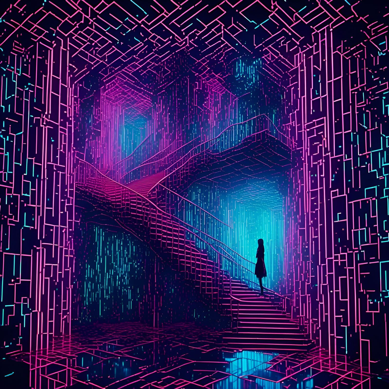 maze grid - AI Generated Artwork - NightCafe Creator