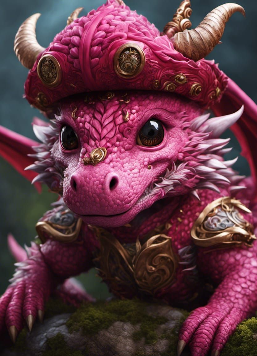 Pink Ornate Lizard - AI Generated Artwork - NightCafe Creator