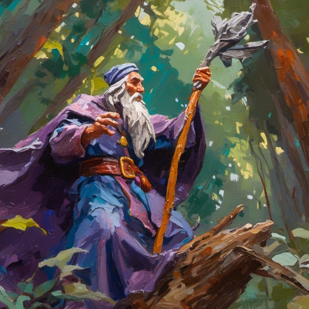 Merlin in the Woods - AI Generated Artwork - NightCafe Creator