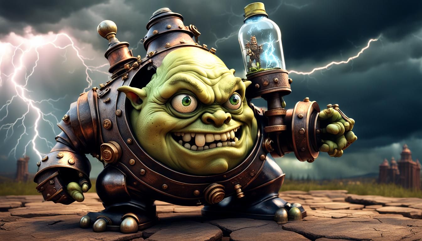 The steampunk ogre - AI Generated Artwork - NightCafe Creator