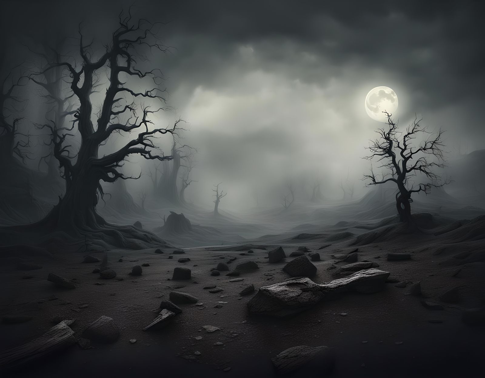 Eerie landscape - 7 - AI Generated Artwork - NightCafe Creator