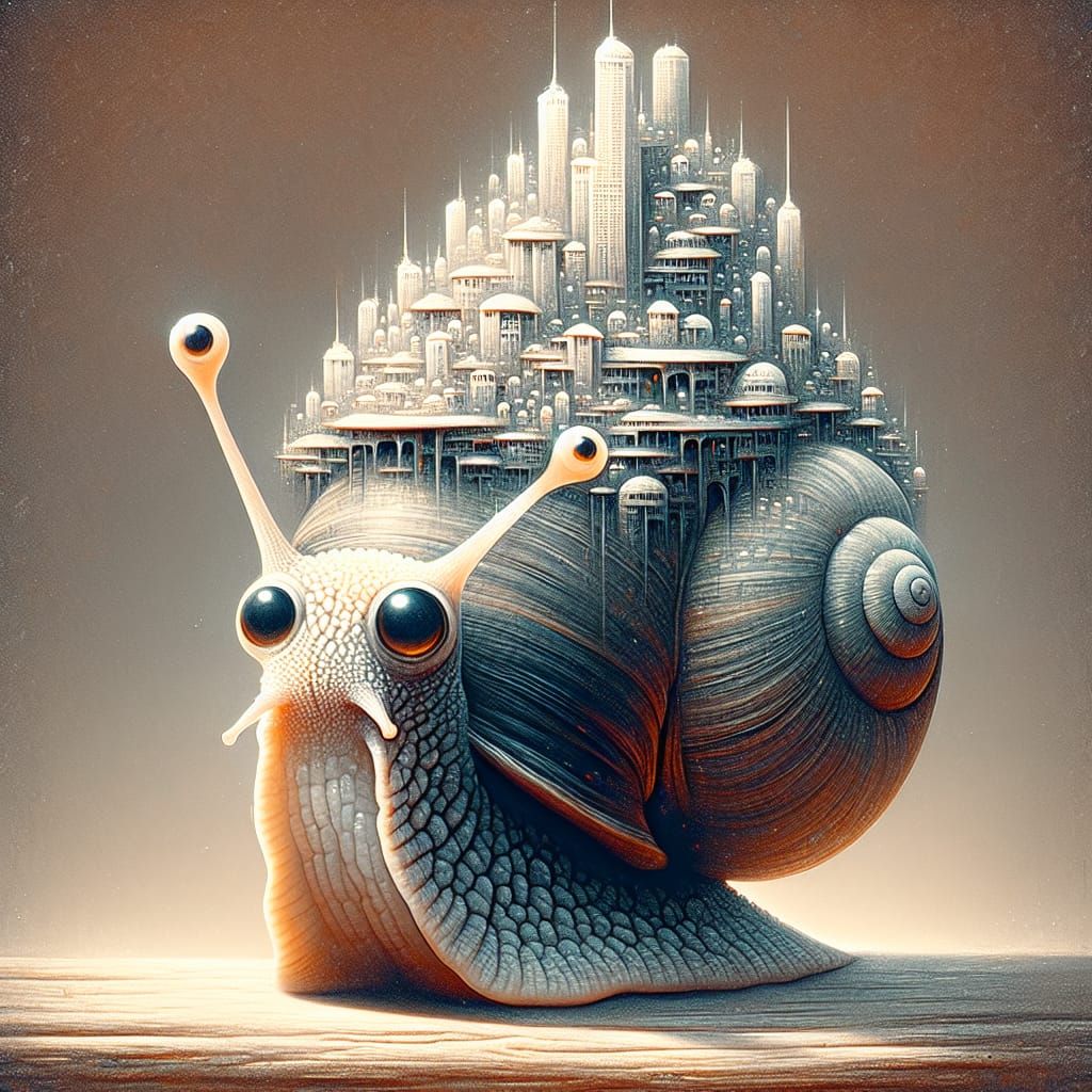 🐌 Snail City - AI Generated Artwork - NightCafe Creator