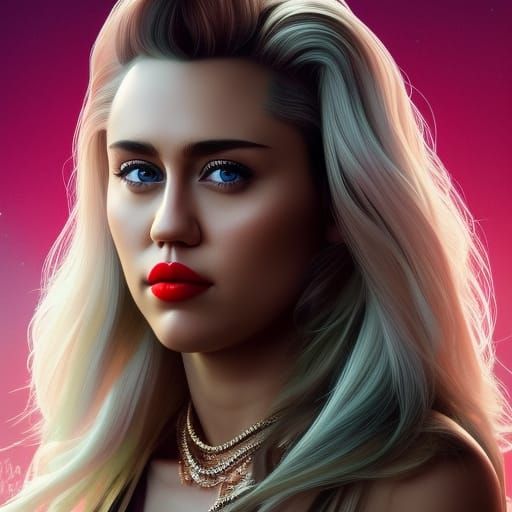 Miley Cyrus - AI Generated Artwork - NightCafe Creator