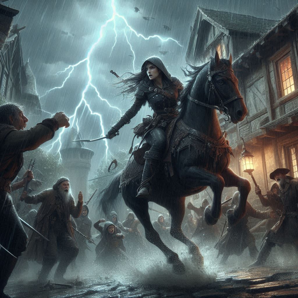 Witch Blamed for Rogue Lightning - AI Generated Artwork - NightCafe Creator