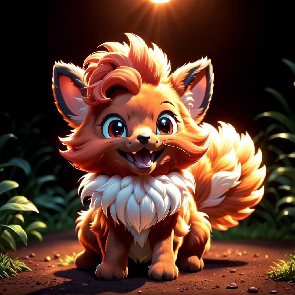 Happy vulpix - AI Generated Artwork - NightCafe Creator