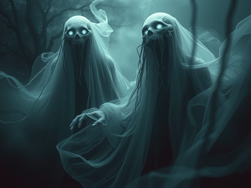 Creepy Ghosts - Ethereal Beings in Dark, Surreal Environment...